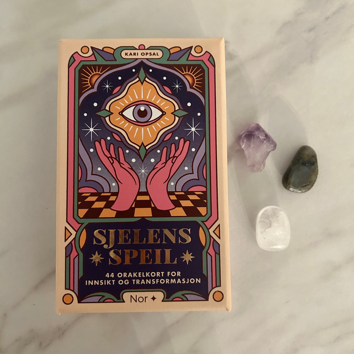 Orakel Kort + Krystall Kit | Sjelens Speil | Kari Opsal | The Feelgood Shop